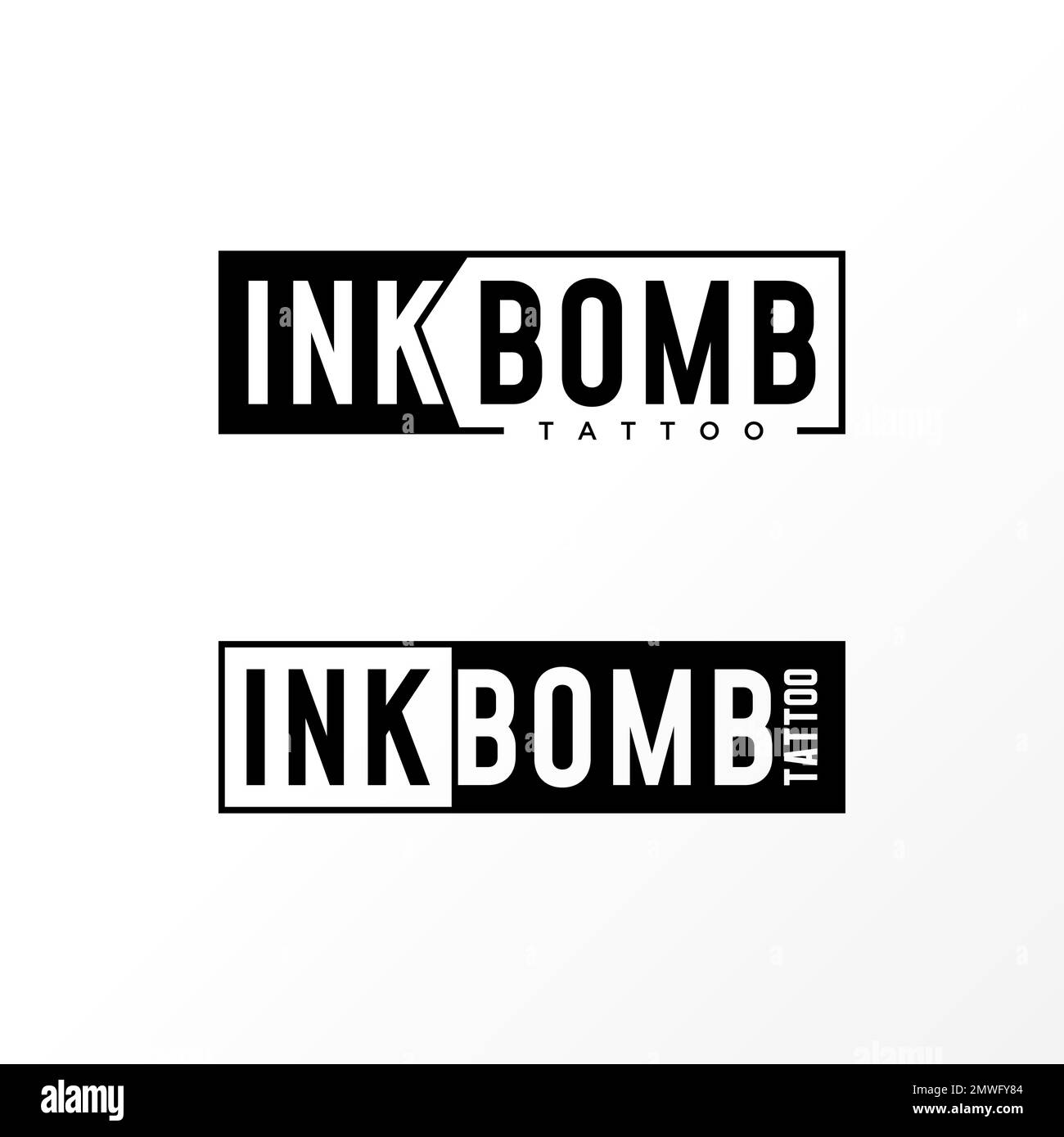 Letter or word INK BOMB image graphic icon logo design abstract concept ...