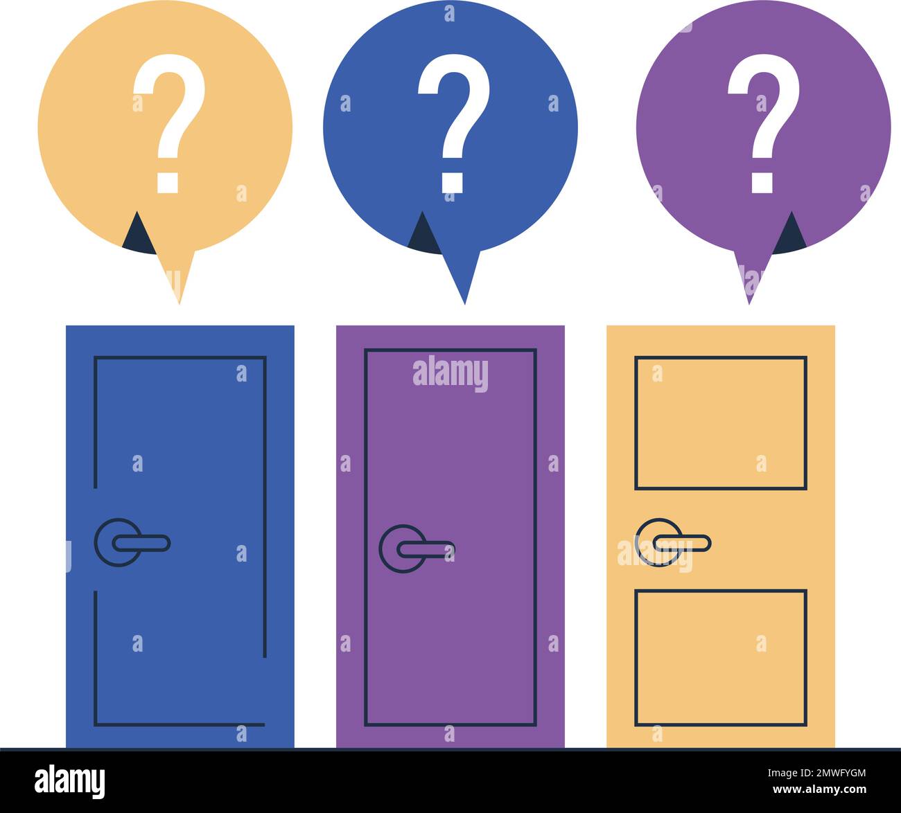 Three doors Stock Vector Images - Alamy