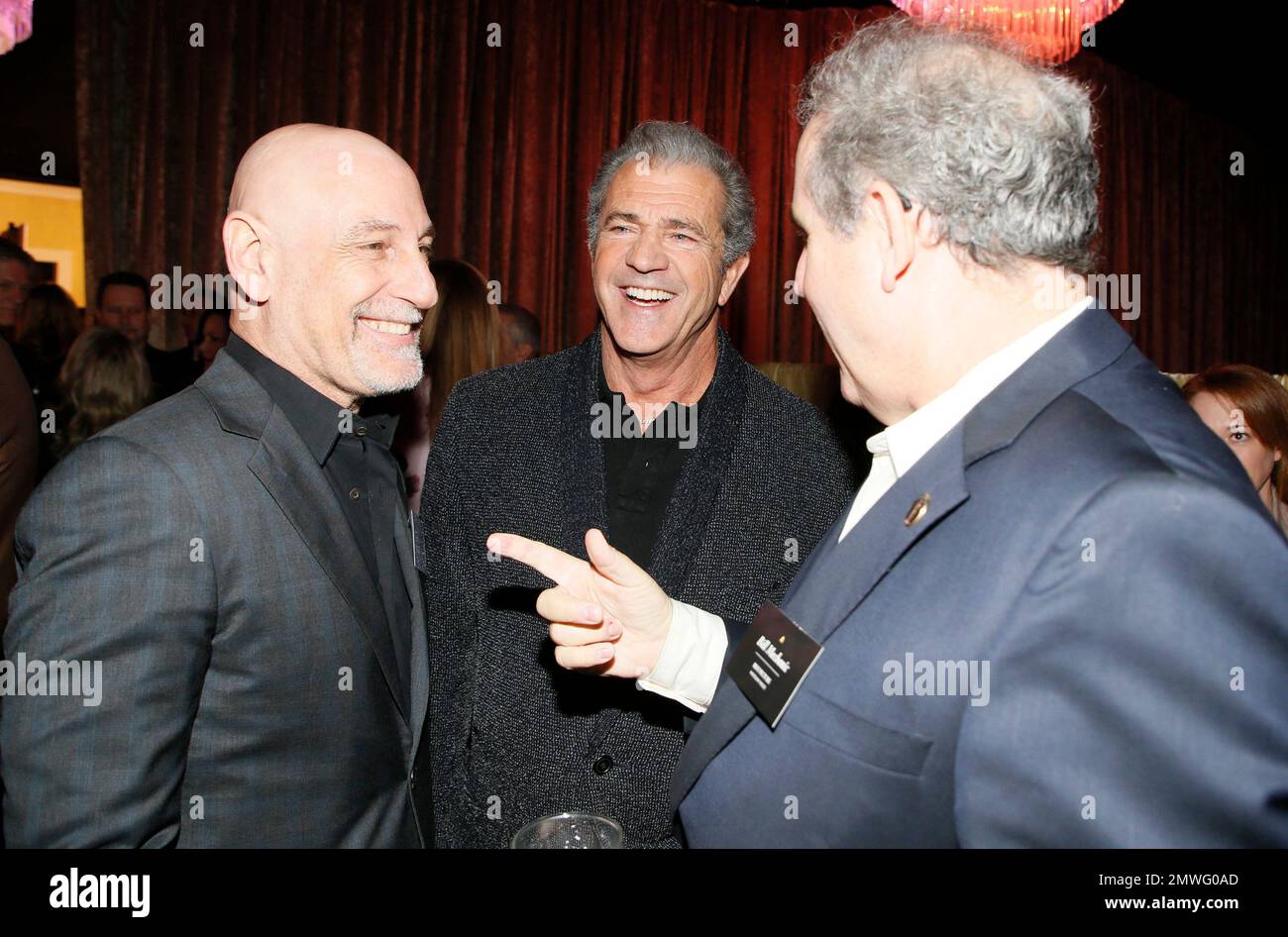 Alan Nierob, from left, Mel Gibson and Bill Mechanic attend the 89th ...