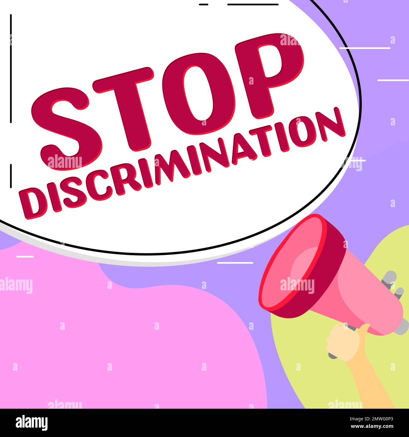 Inspiration showing sign Stop Discrimination. Business approach Prevent ...