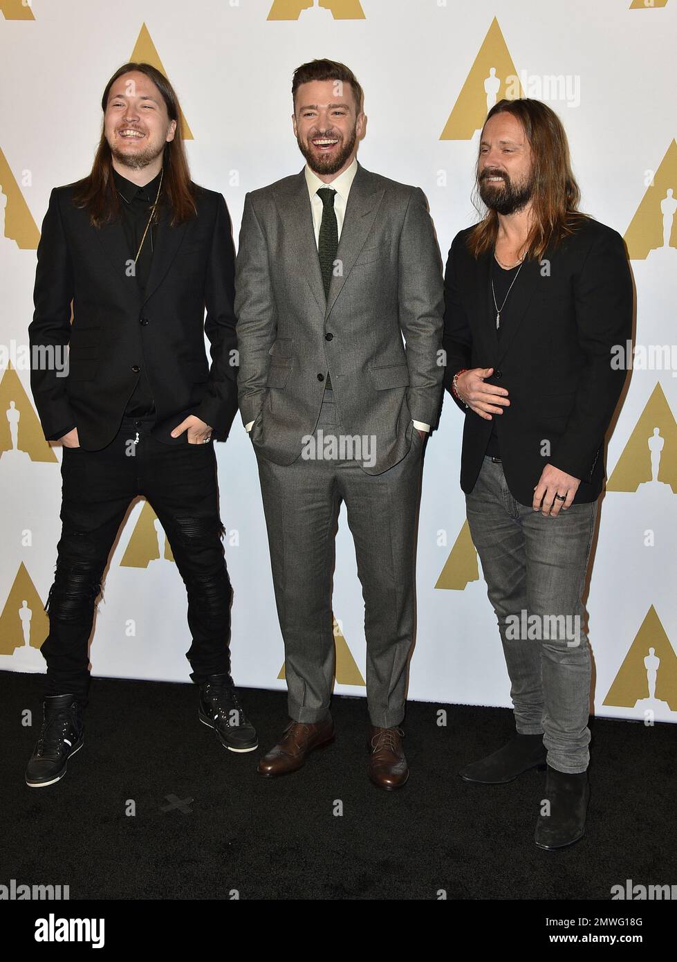 Shellback, from left, Justin Timberlake and Max Martin arrive at the ...