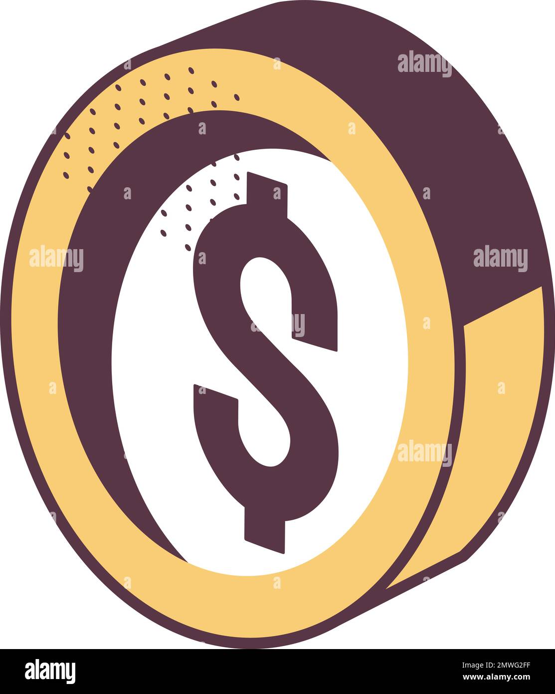 isometric coin money dollar Stock Vector Image & Art - Alamy