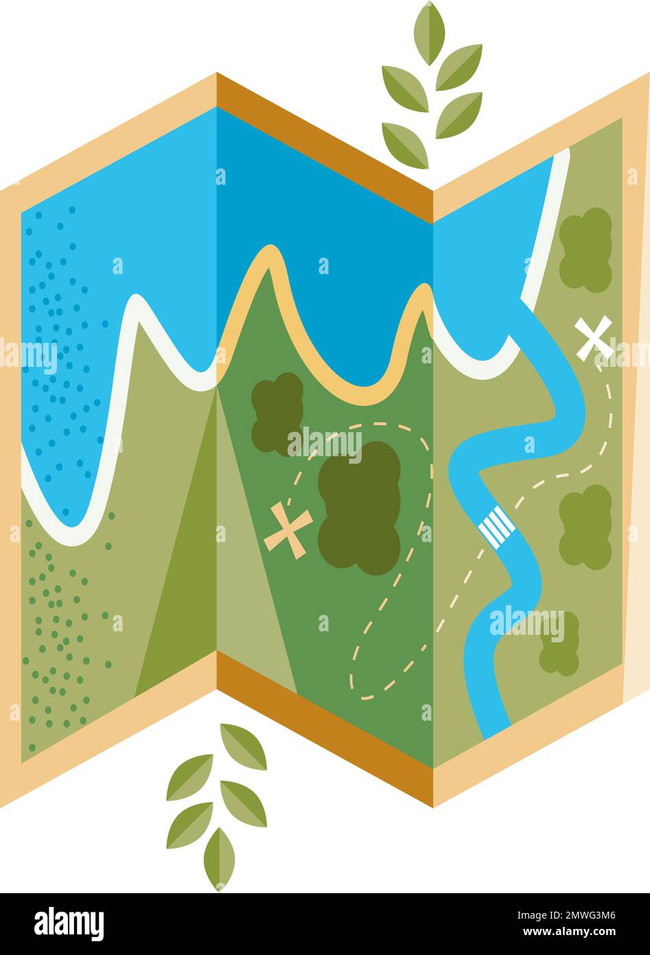 Paper Map Guide Stock Vector Image And Art Alamy