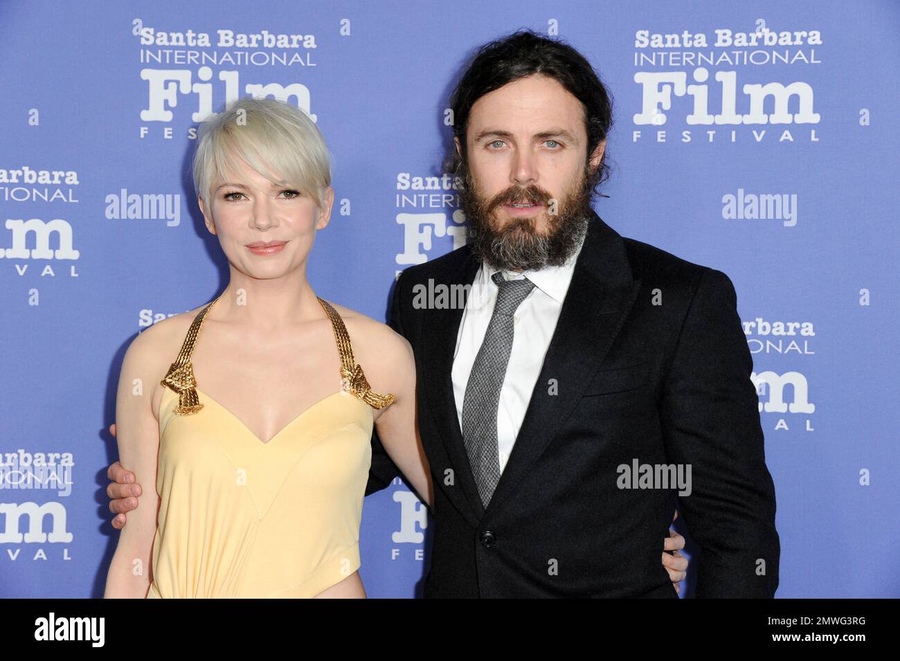 Michelle Williams, left, and Casey Affleck attend the Cinema Vanguard ...
