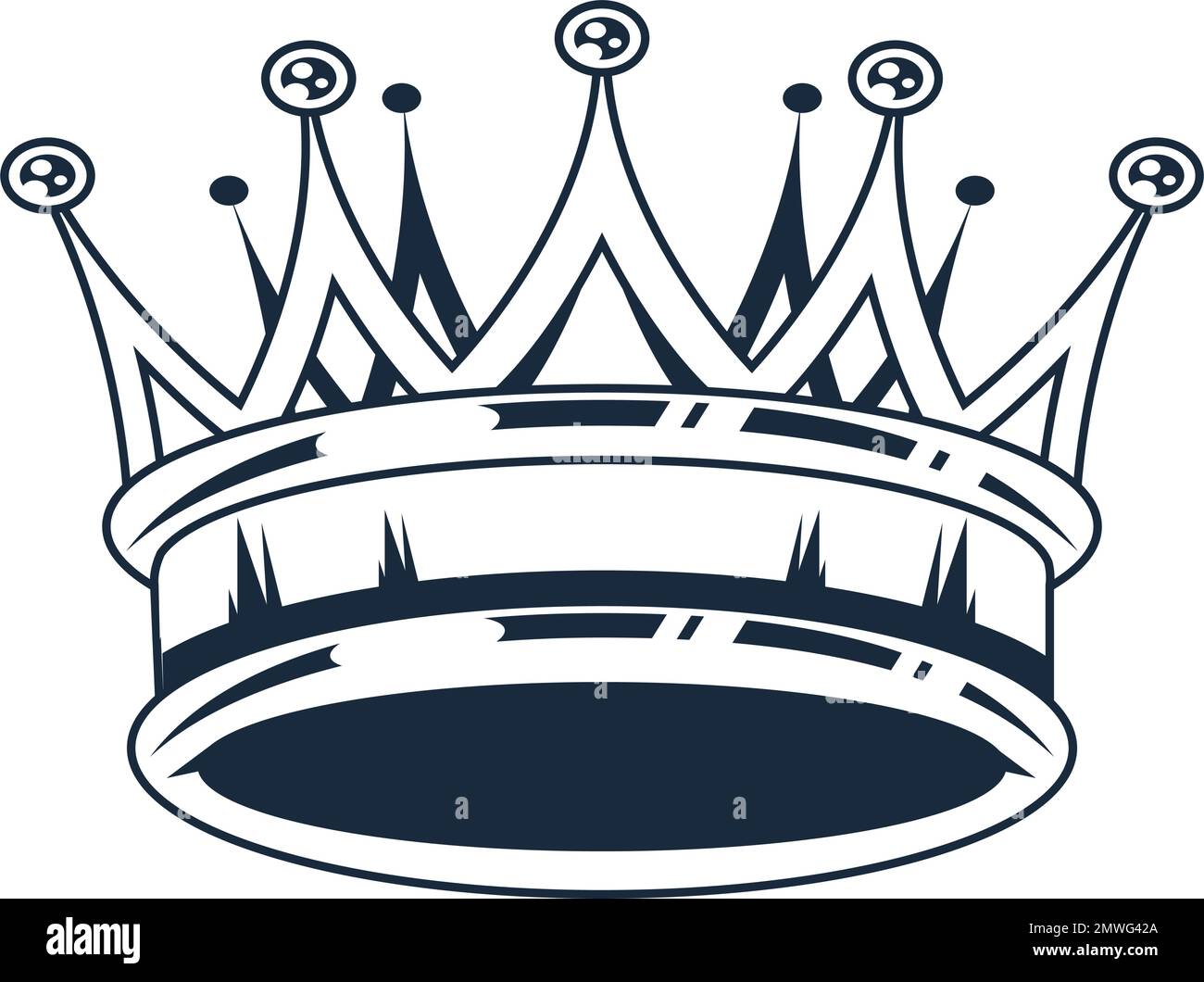 crown classic monochrome style Stock Vector Image & Art - Alamy