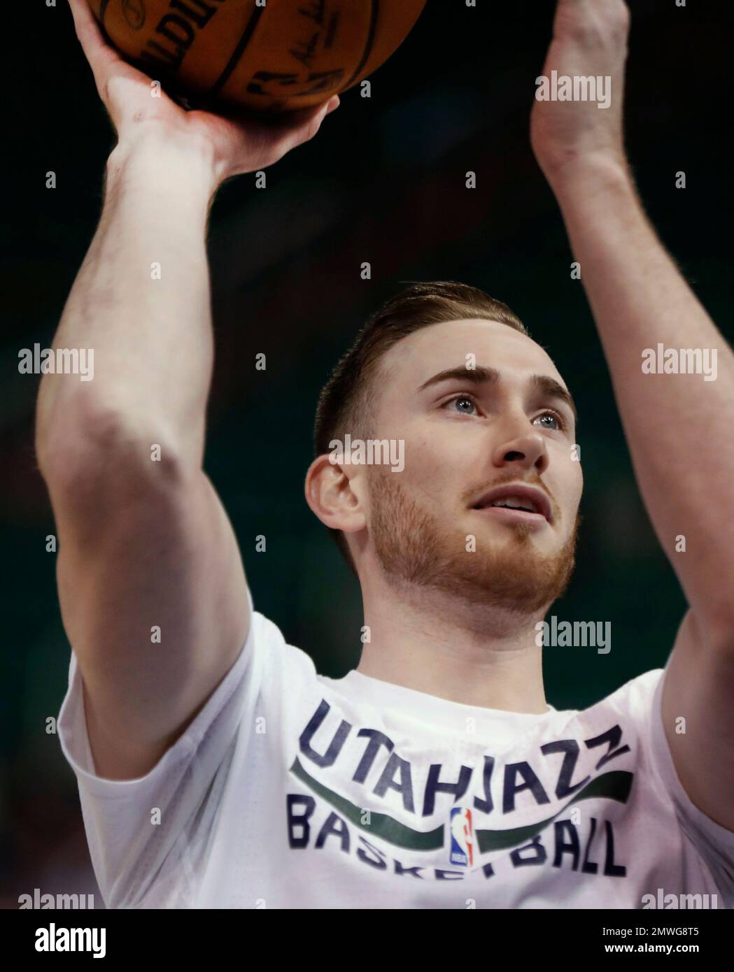 Corrects Day Of The Week To Saturday Instead Of Monday Utah Jazz Forward Gordon Hayward Warms