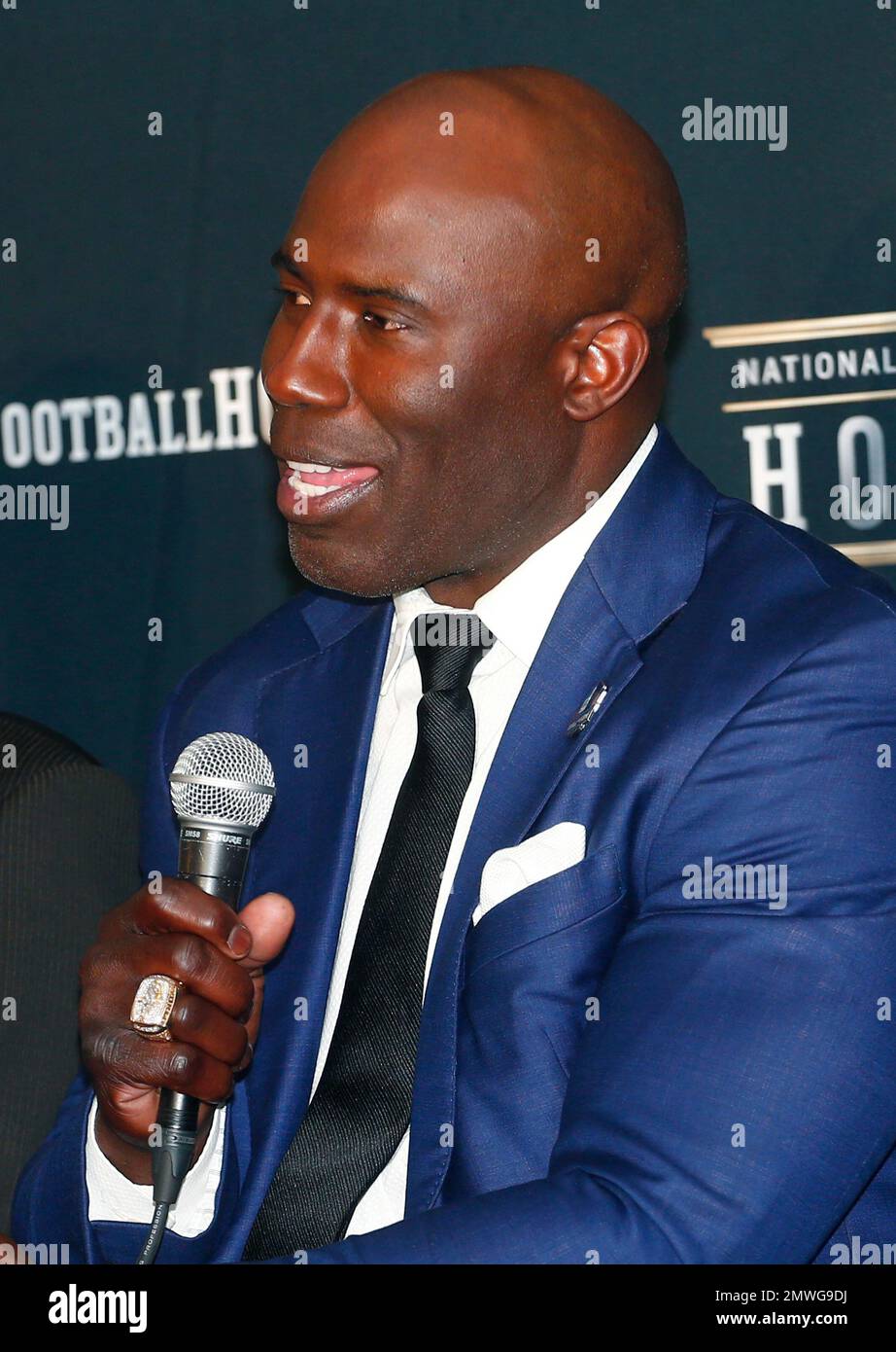 Former NFL player Terrell Davis, who will be inducted into the Pro ...