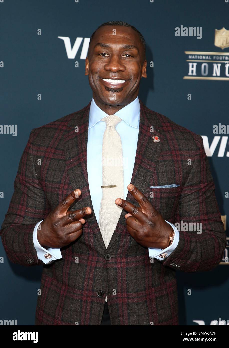 Former NFL player Shannon Sharpe arrives at the 6th annual NFL Honors ...