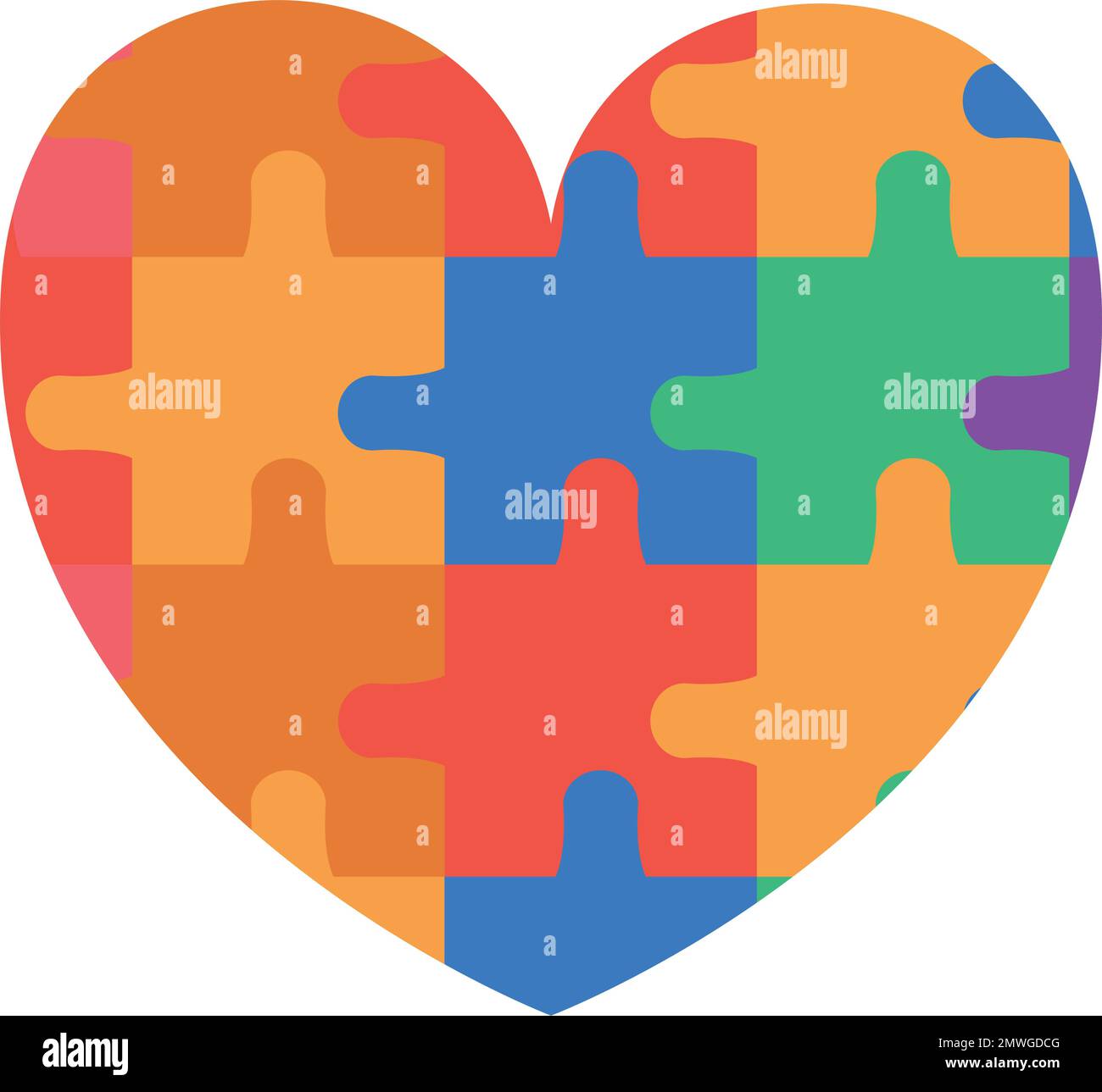 puzzle pieces forming heart Stock Vector Image & Art - Alamy