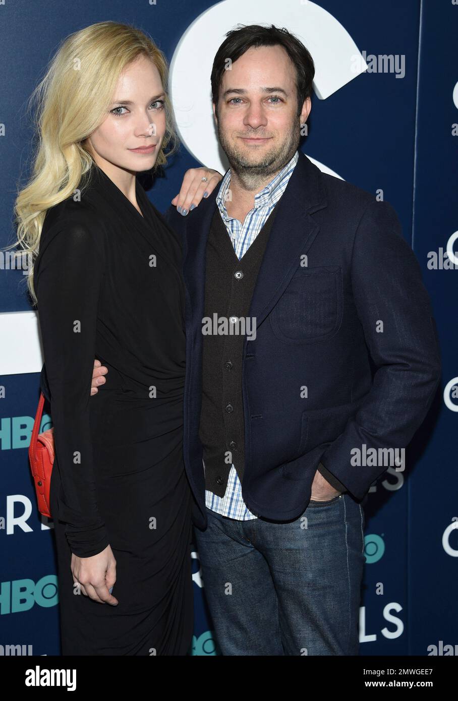 Caitlin Mehner and Danny Strong attend the premiere of HBO's "Girls ...