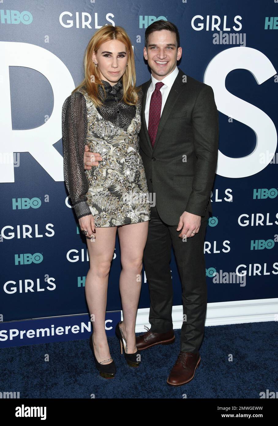 Actress Zosia Mamet, left, and husband, actor Evan Jonigkeit, attend ...