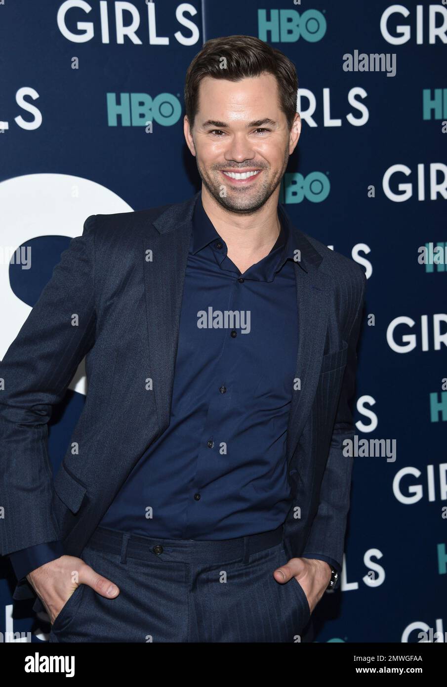 Actors Andrew Rannells attends the premiere of HBO's "Girls" sixth and ...