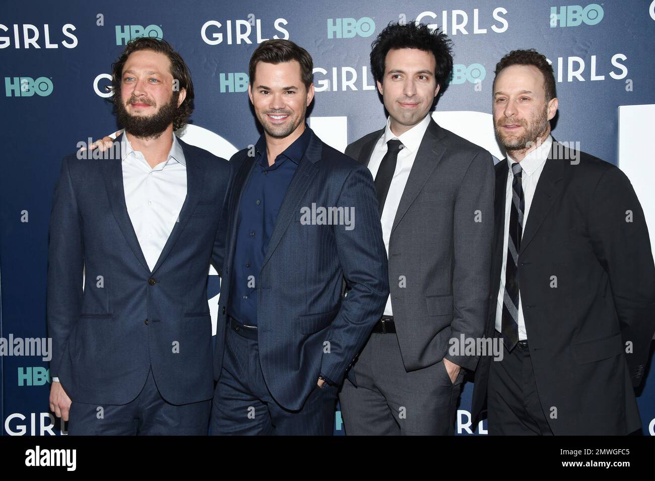 Actors Ebon Moss-Bachrach, left, Andrew Rannells, Alex Karpovsky and ...