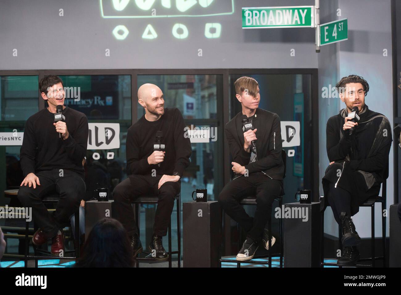 AFI band members, from left, Adam Carson, Hunter Burgan, Jade Puget and ...