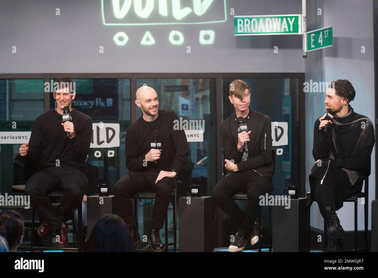 AFI band members, from left, Adam Carson, Hunter Burgan, Jade Puget and ...