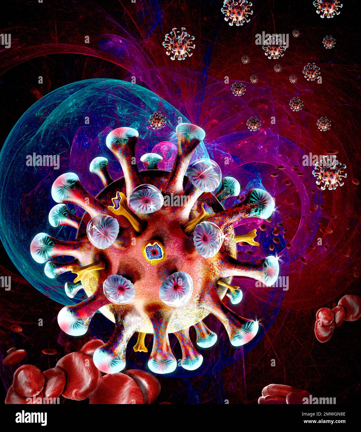 T cell, illustration Stock Photo - Alamy