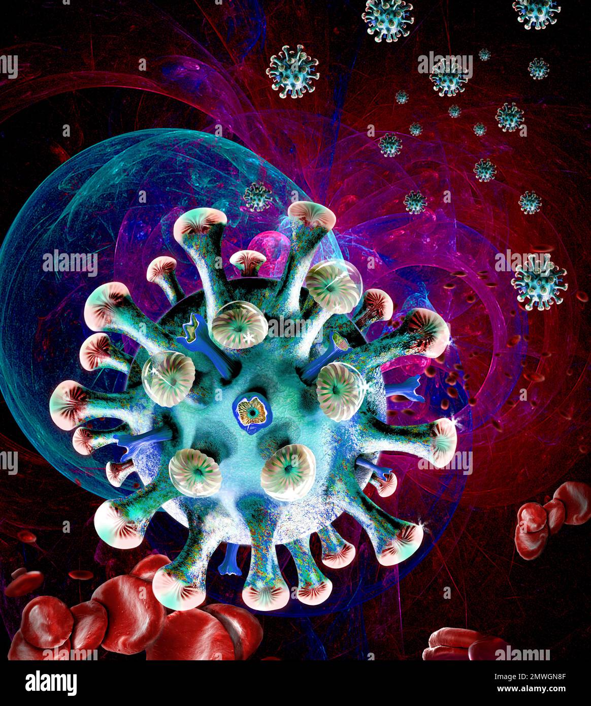 T cell, illustration Stock Photo - Alamy