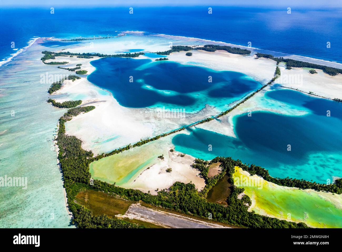 Palmyra Atoll, aerial photograph Stock Photo - Alamy