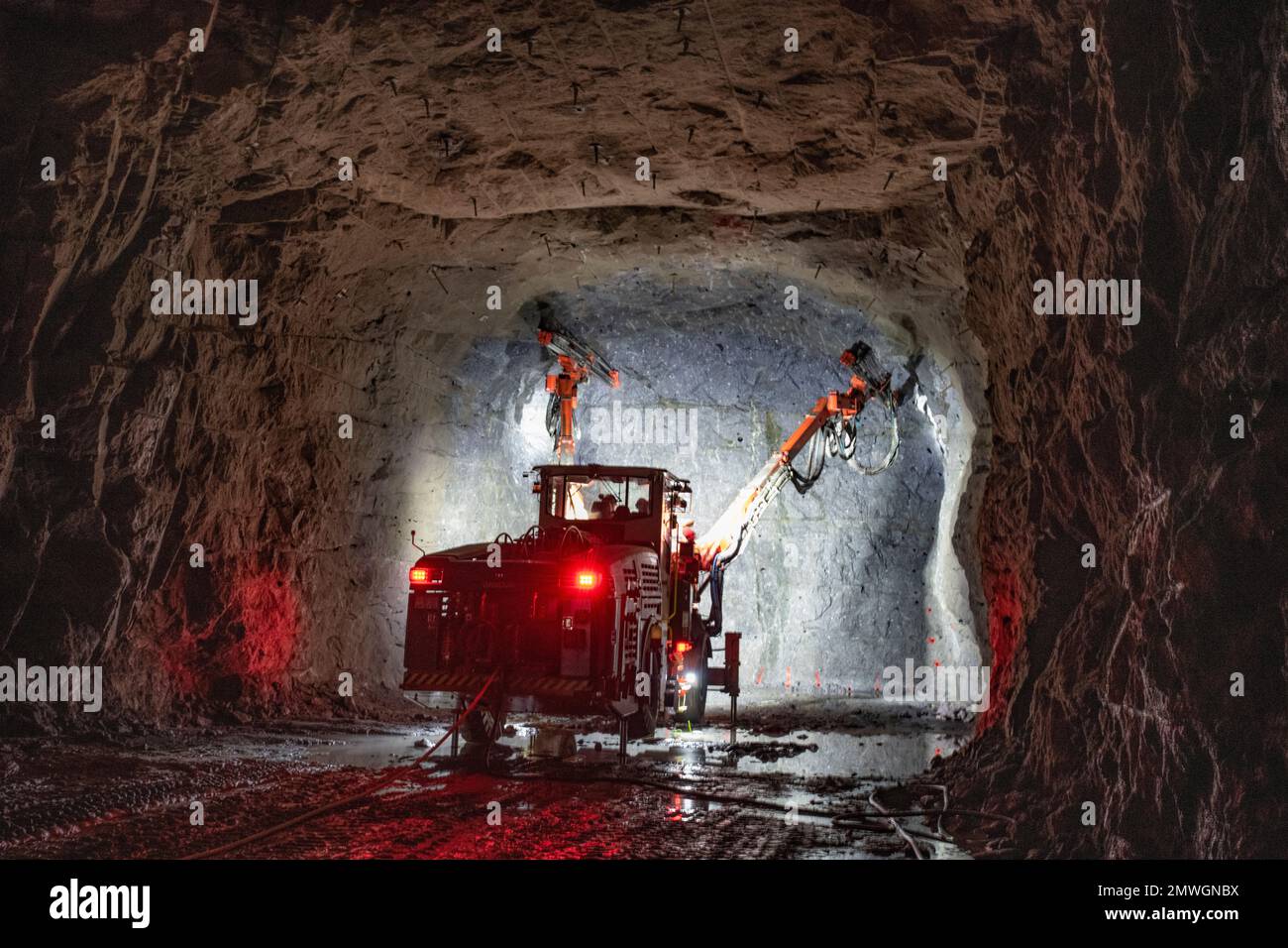 Automated drilling machine, Sandvik test mine, Finland Stock Photo - Alamy
