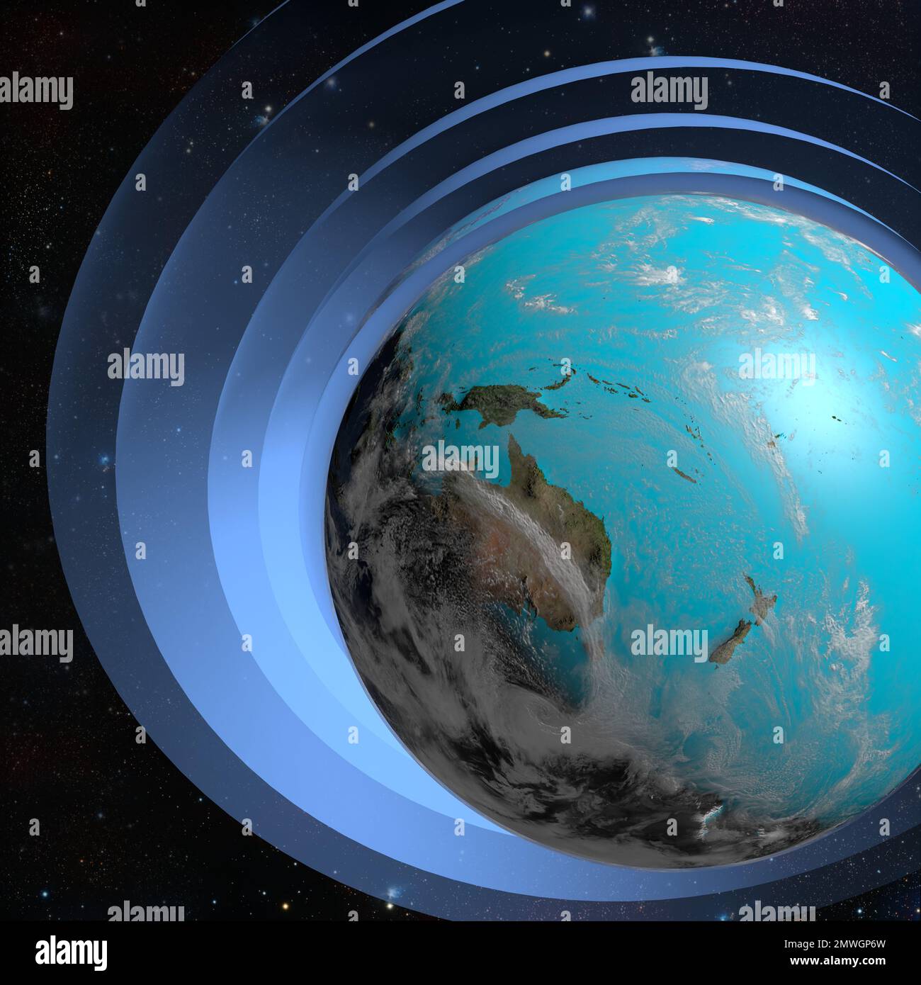 Structure of Earth's atmosphere, illustration Stock Photo - Alamy