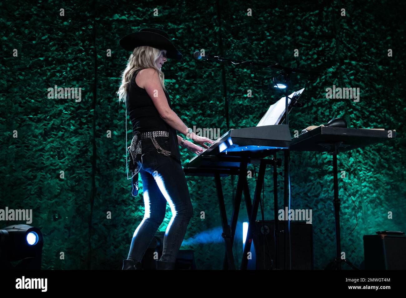 Jules Jones Peters of The Alarm at Venue Cymru Llandudno North Wales on ...