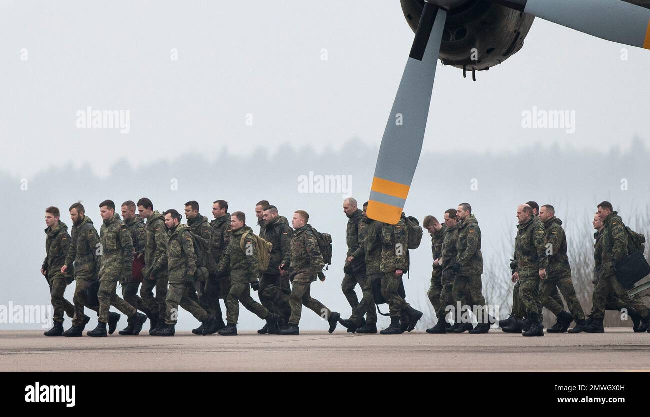 German Bundeswehr soldiers of the 12th Mechanised Infantry Brigade ...