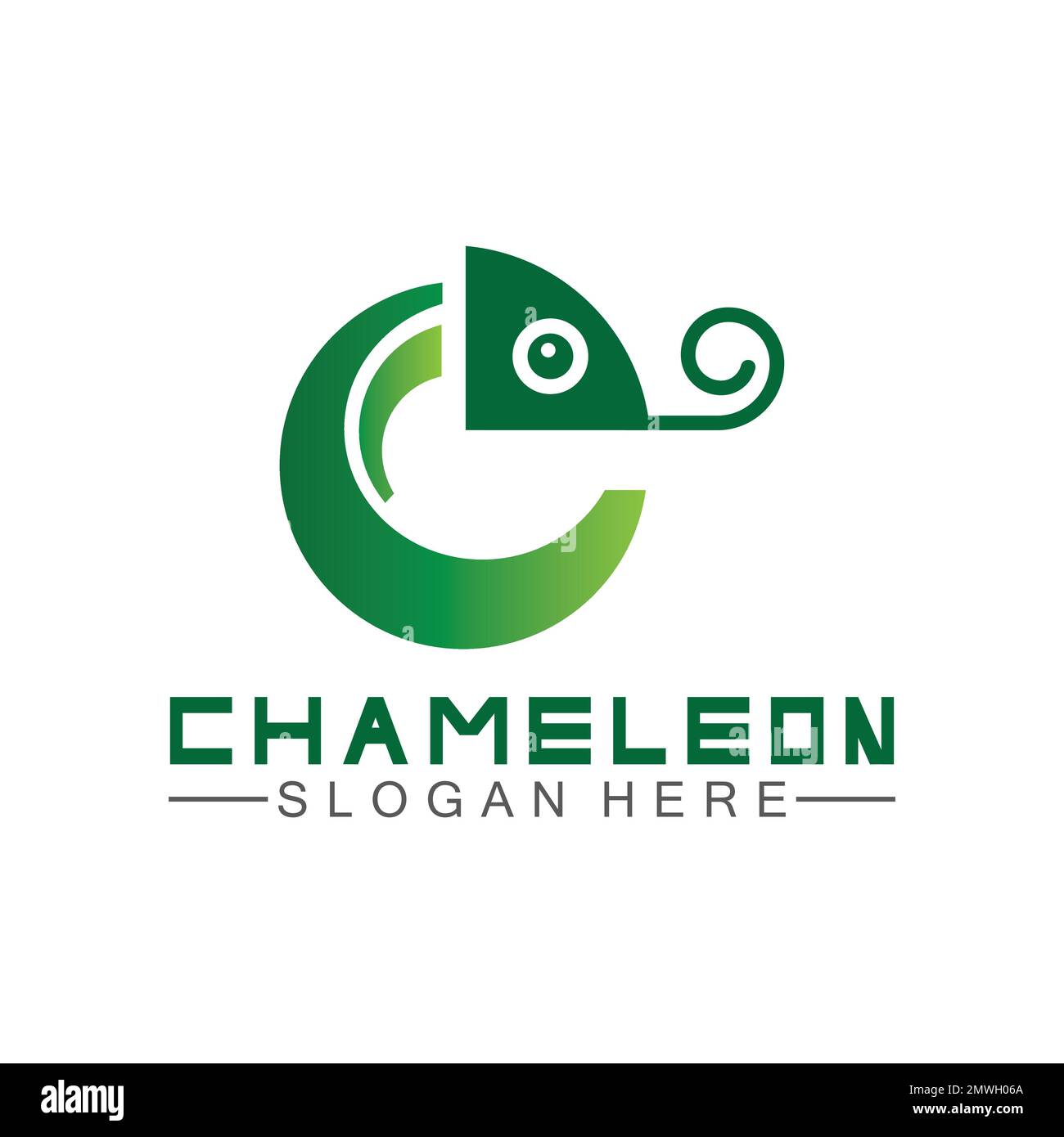 Chameleon logo design template. Vector illustration Stock Vector Image ...