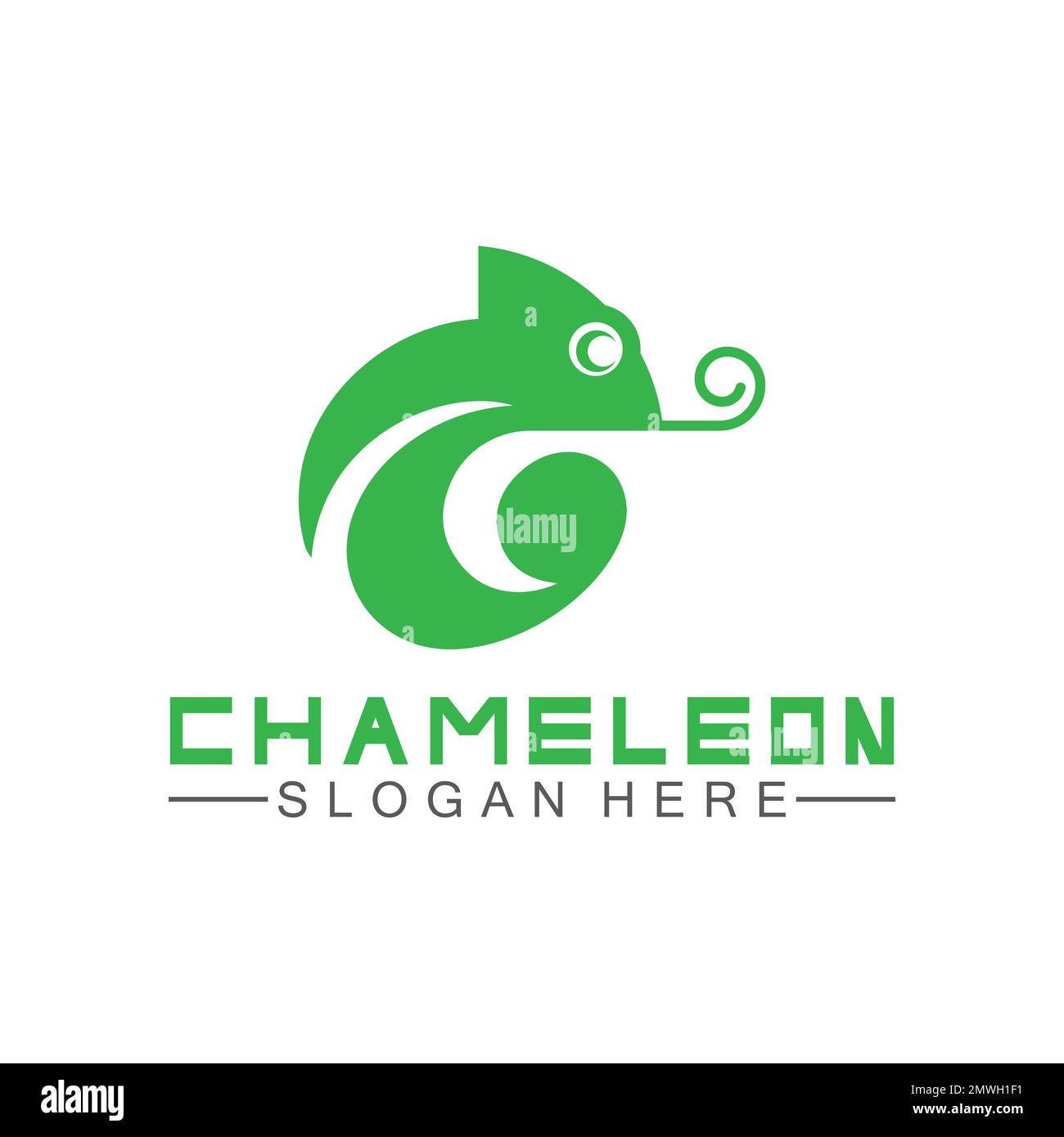 Chameleon logo design template. Vector illustration Stock Vector Image ...