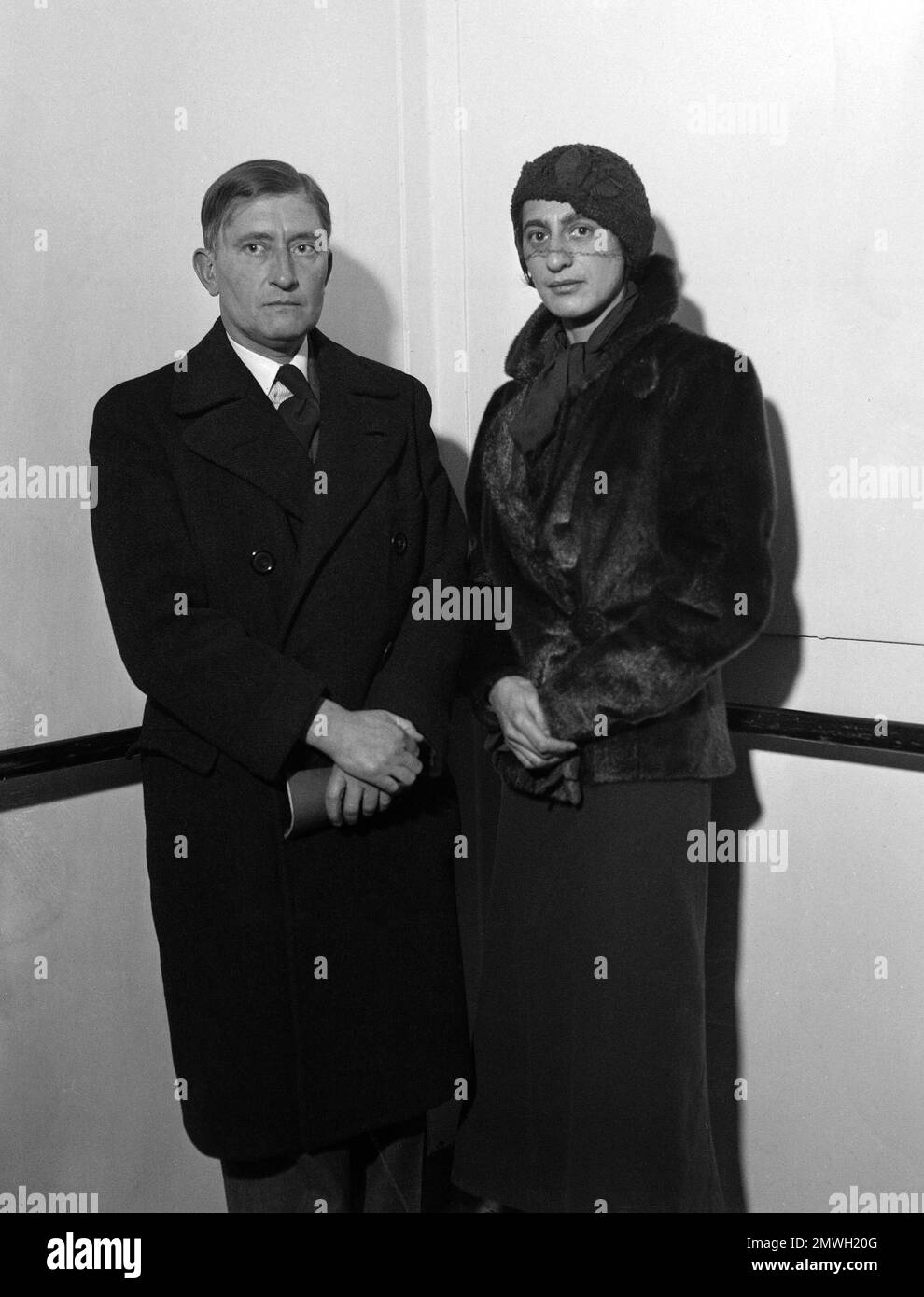 Professor Josef Albers and his wife Anni are pictured aboard the S.S ...