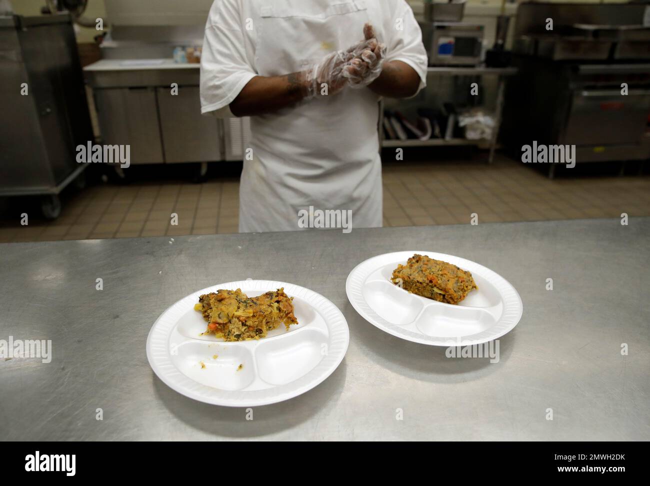 In this Jan. 10, 2017 photo, nutraloaf, a meal typically given to ...