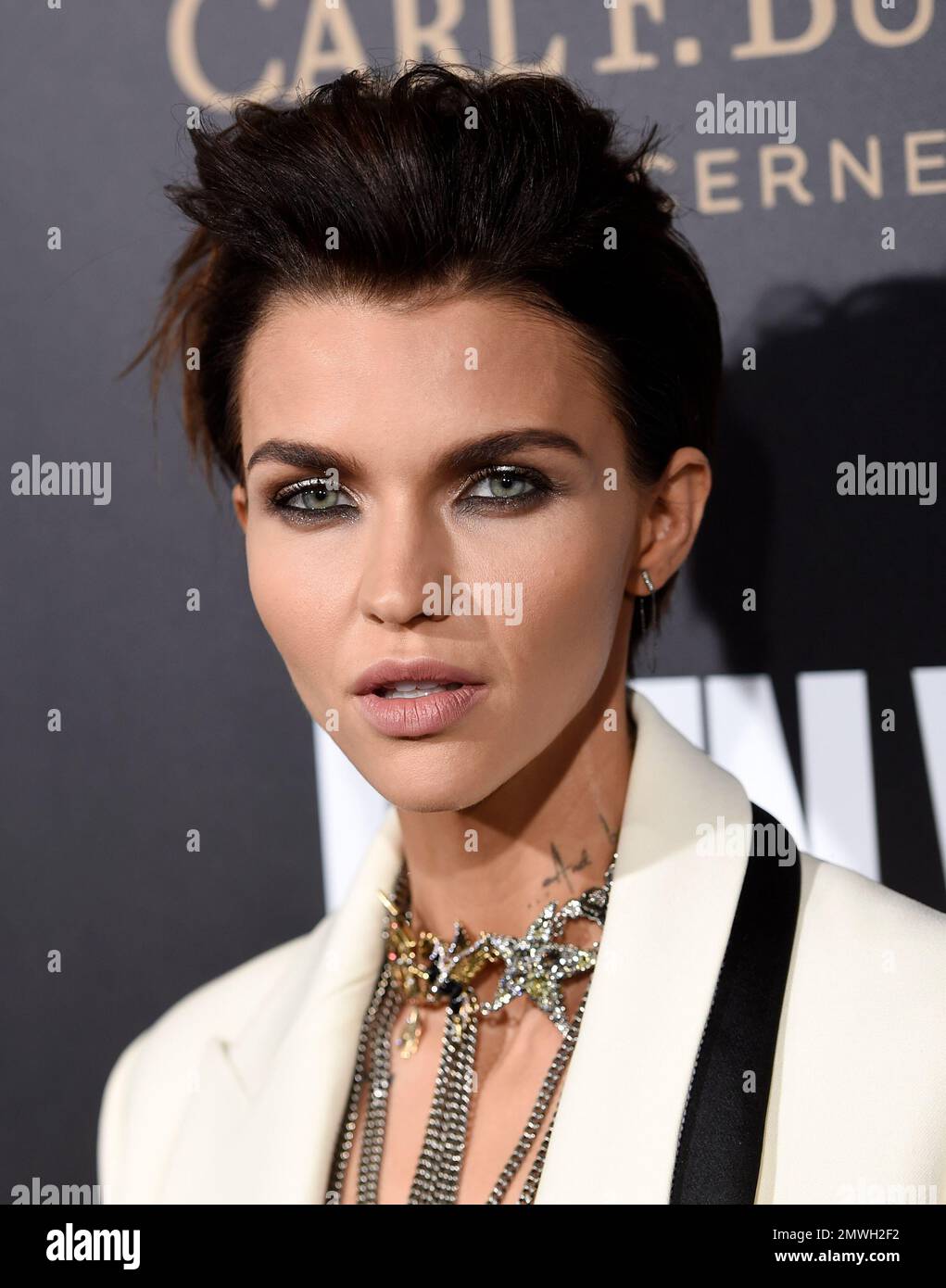 Ruby Rose, a cast member in "John Wick: Chapter 2," poses at the ...