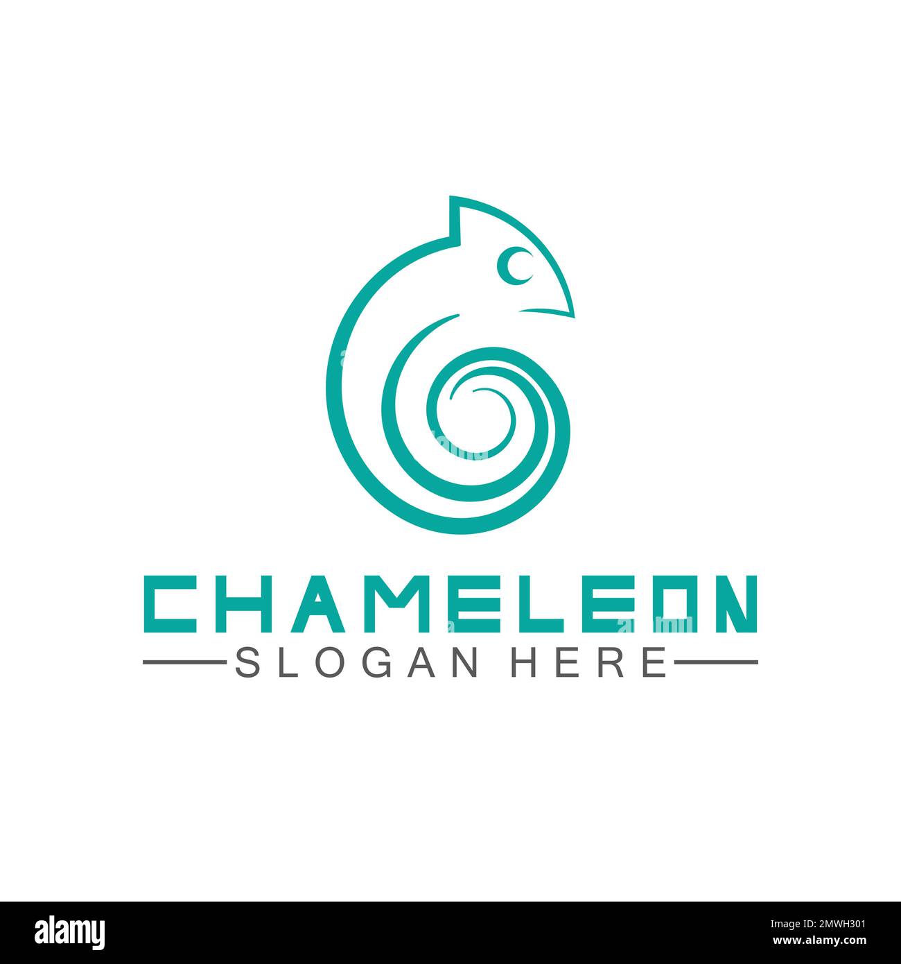 Chameleon logo design template. Vector illustration Stock Vector Image ...