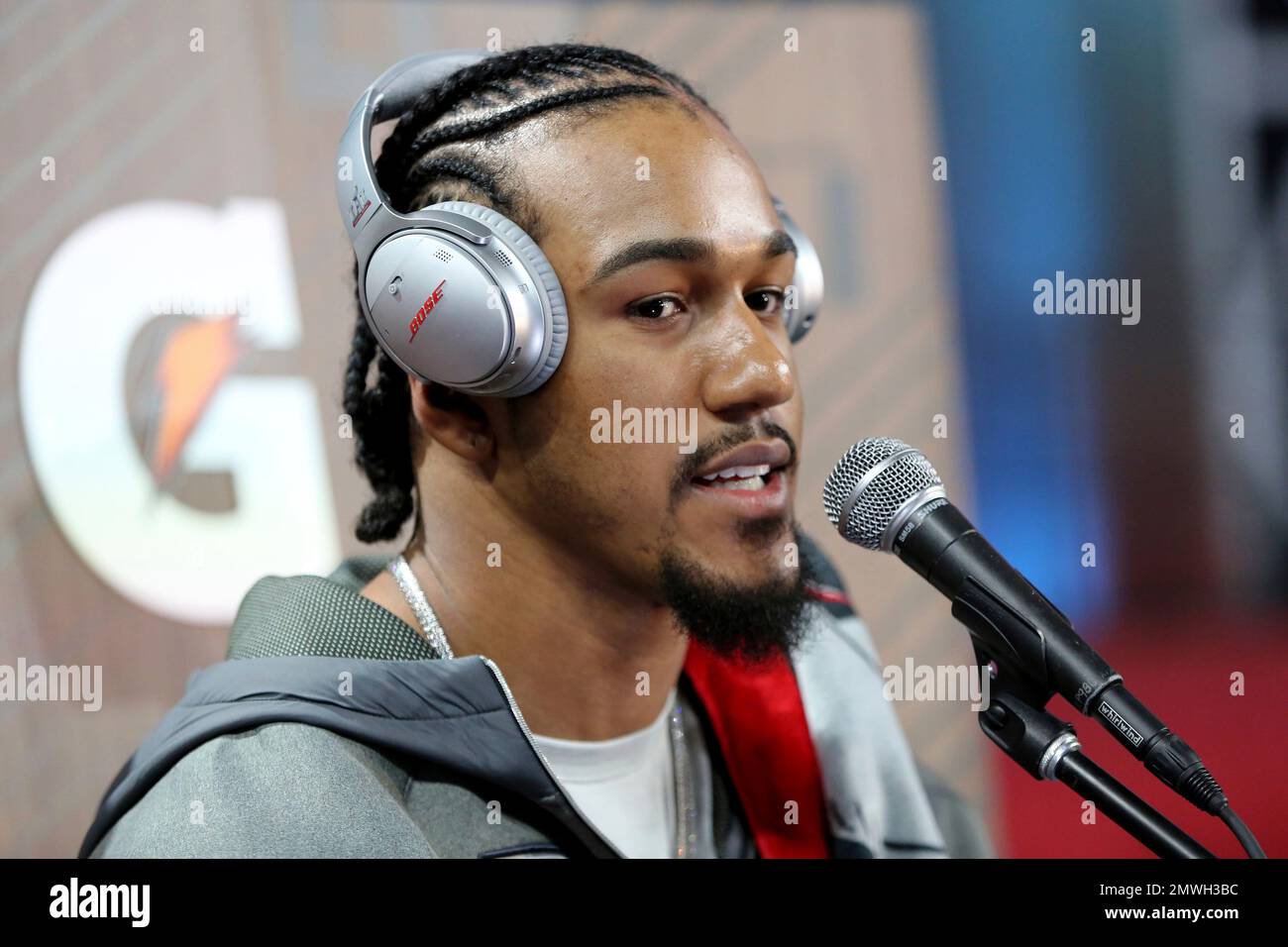 Atlanta Falcons Vic Beasley Jr. is seen at Super Bowl Opening Night at ...