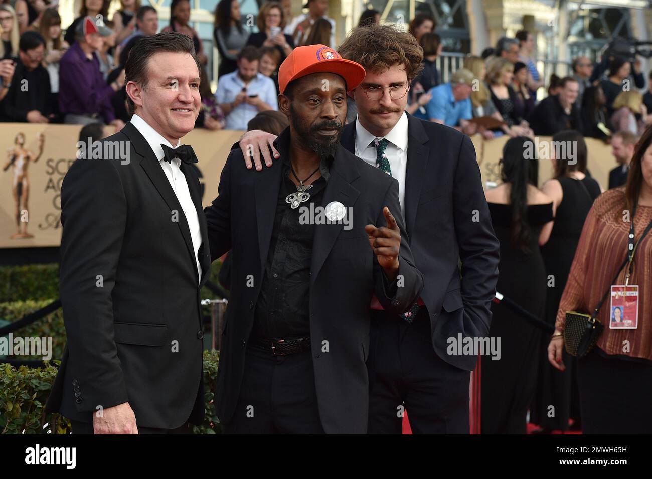Joe Chrest, from left, Rob Morgan, and John Paul Reynolds arrive at the ...