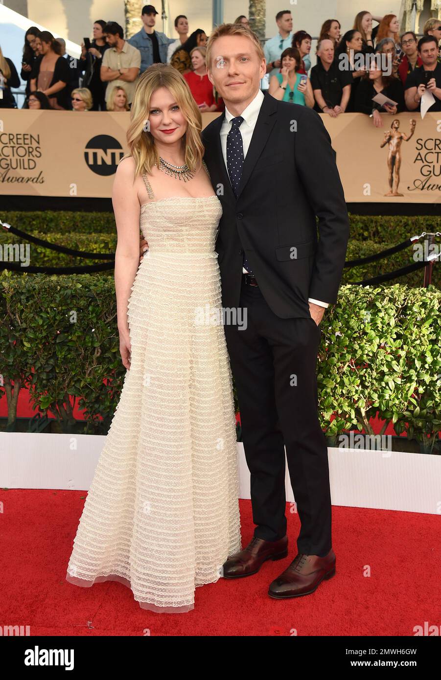 Kirsten Dunst, left, and Christian Dunst arrive at the 23rd annual ...