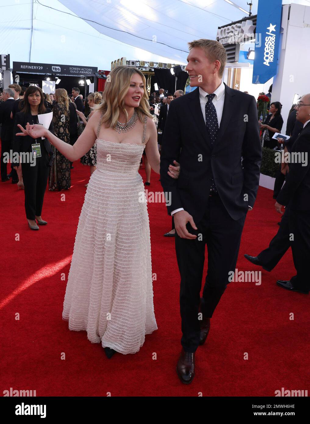 Kristen Dunst, left, and Christian Dunst arrives at the 23rd annual ...