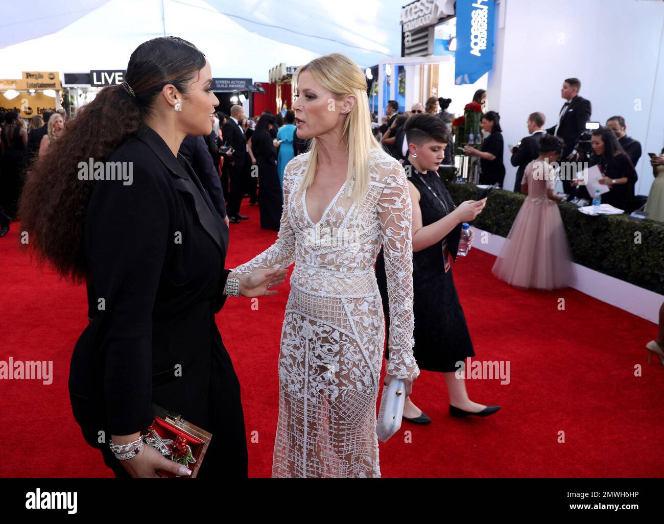 Dascha Polanco, left, and Julie Bowen arrive at the 23rd annual Screen ...