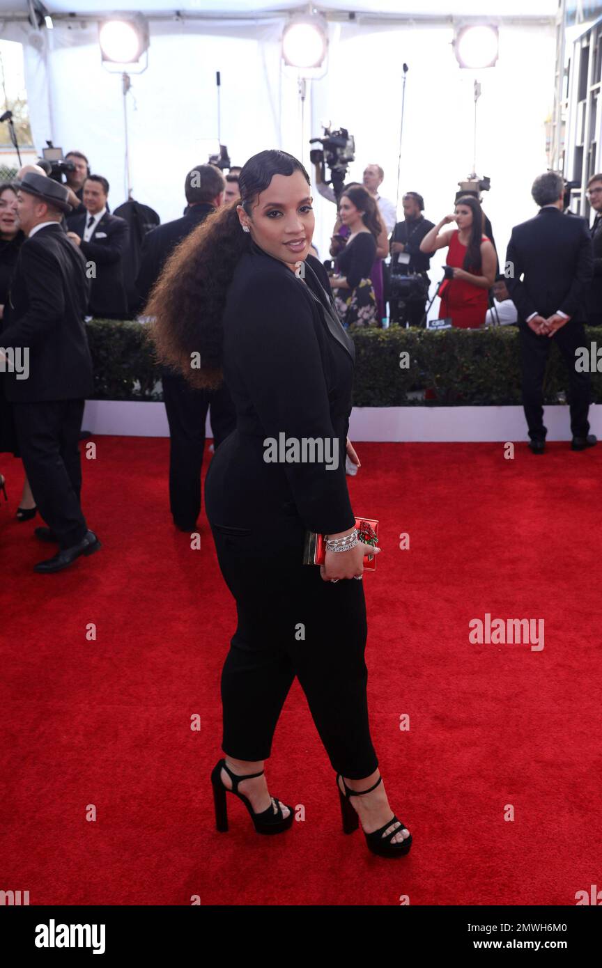 Dascha Polanco arrives at the 23rd annual Screen Actors Guild Awards at ...