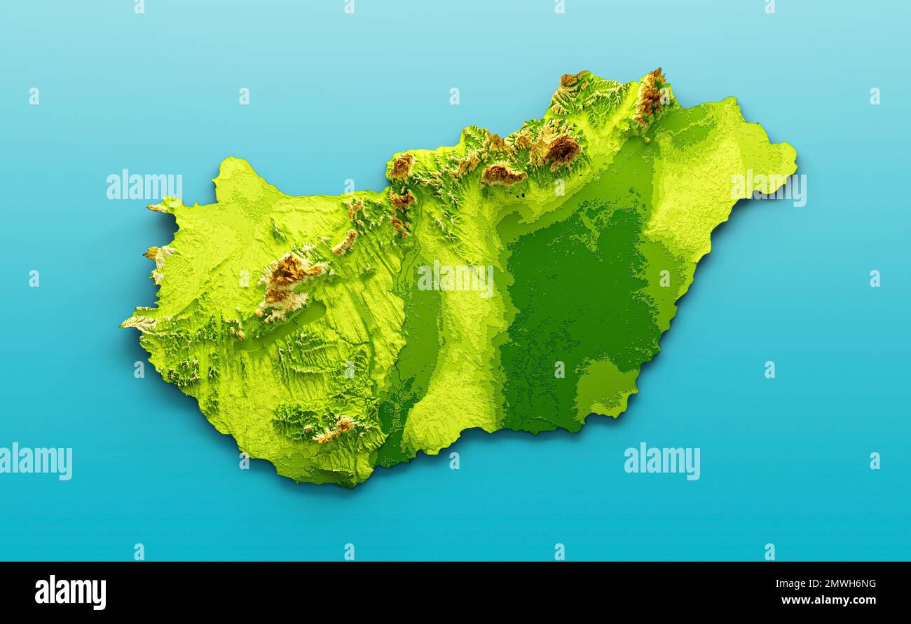 Relief map hungary relief hi-res stock photography and images - Alamy