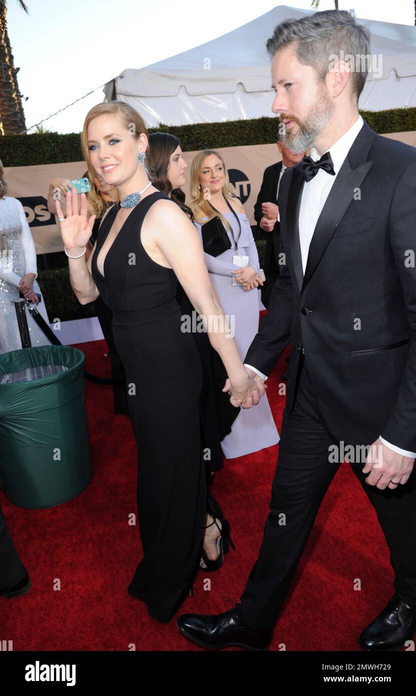 Amy Adams, left, and Darren Le Gallo arrives at the 23rd annual Screen ...