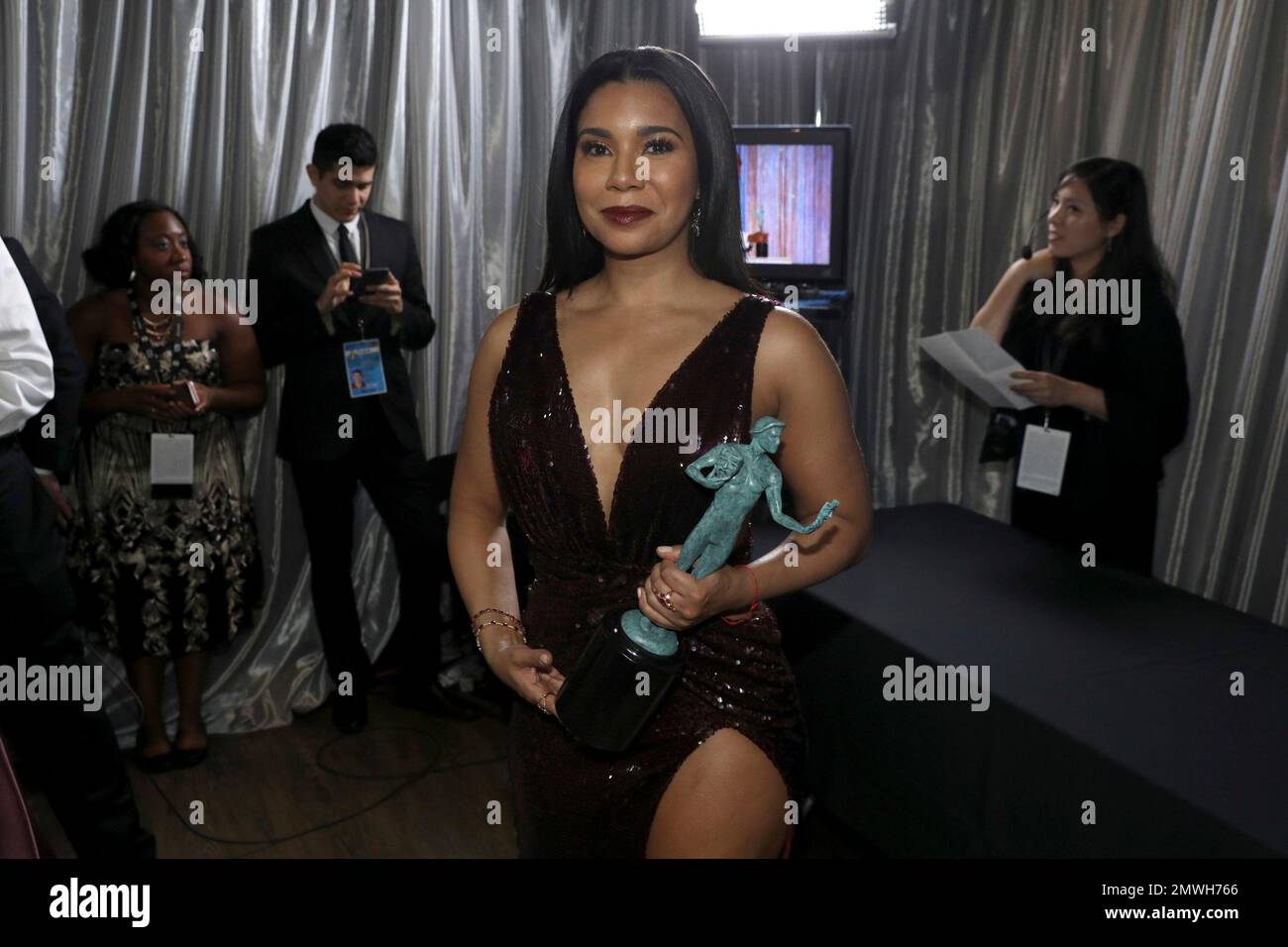 Jessica Pimentel, winner of the award for outstanding performance by an ...