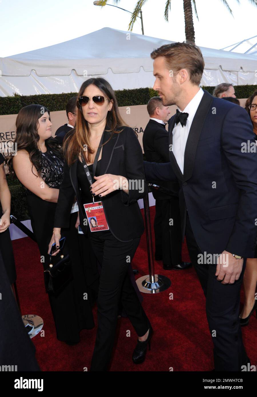 Ryan Gosling arrives at the 23rd annual Screen Actors Guild Awards at ...