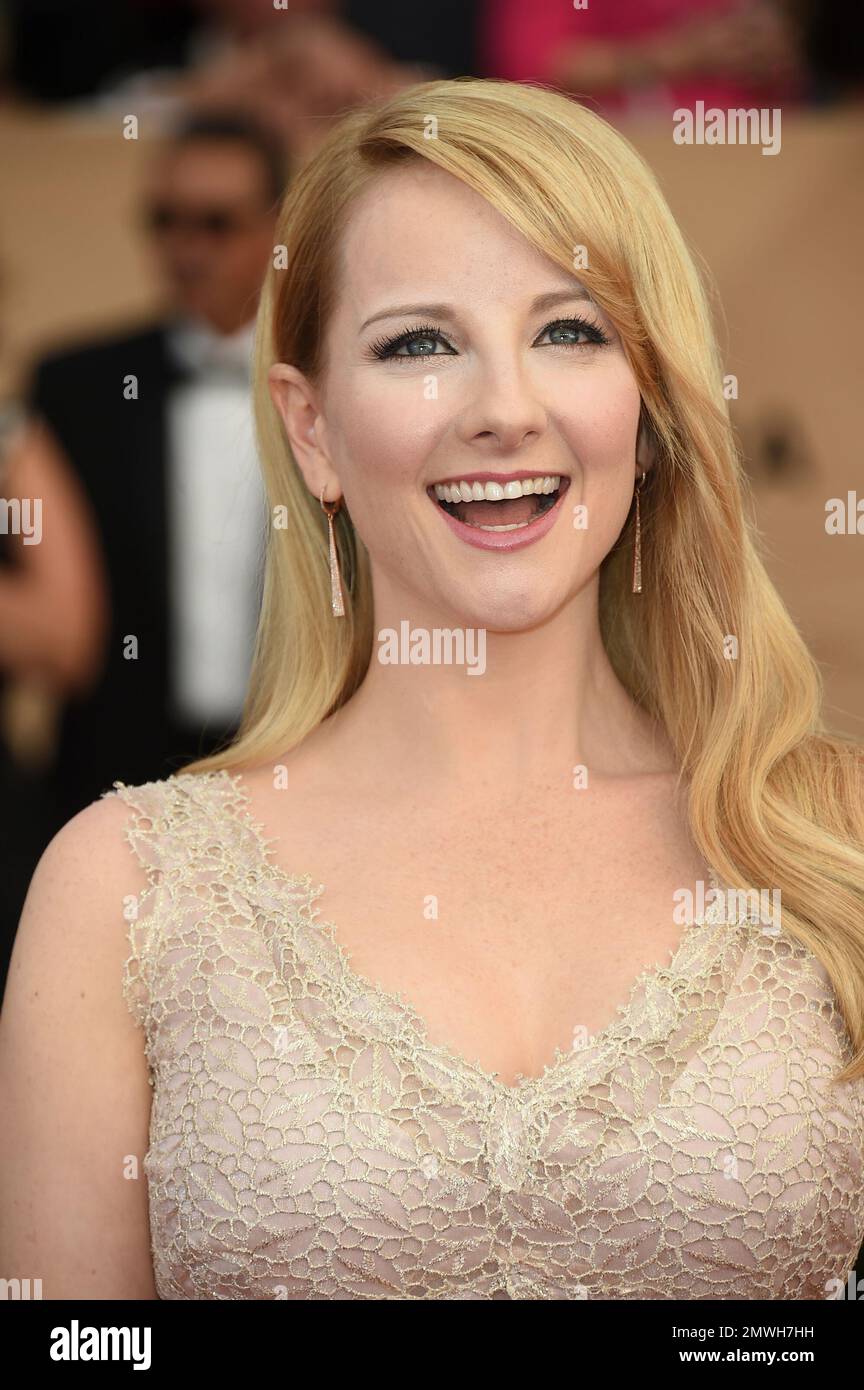 Melissa Rauch arrives at the 23rd annual Screen Actors Guild Awards at ...