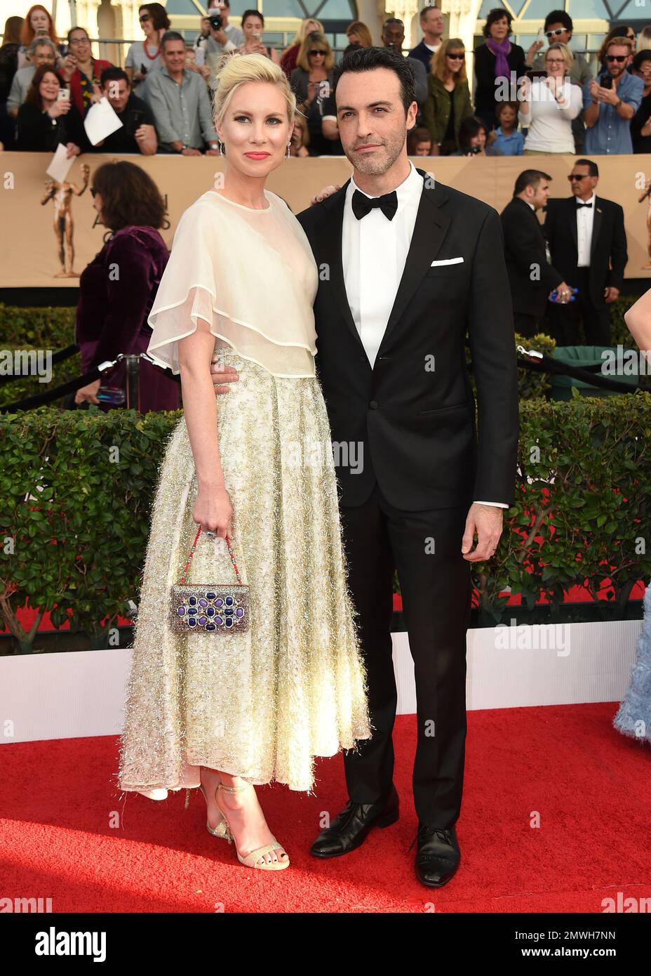 Reid Scott, right, and Elspeth Keller arrive at the 23rd annual Screen ...