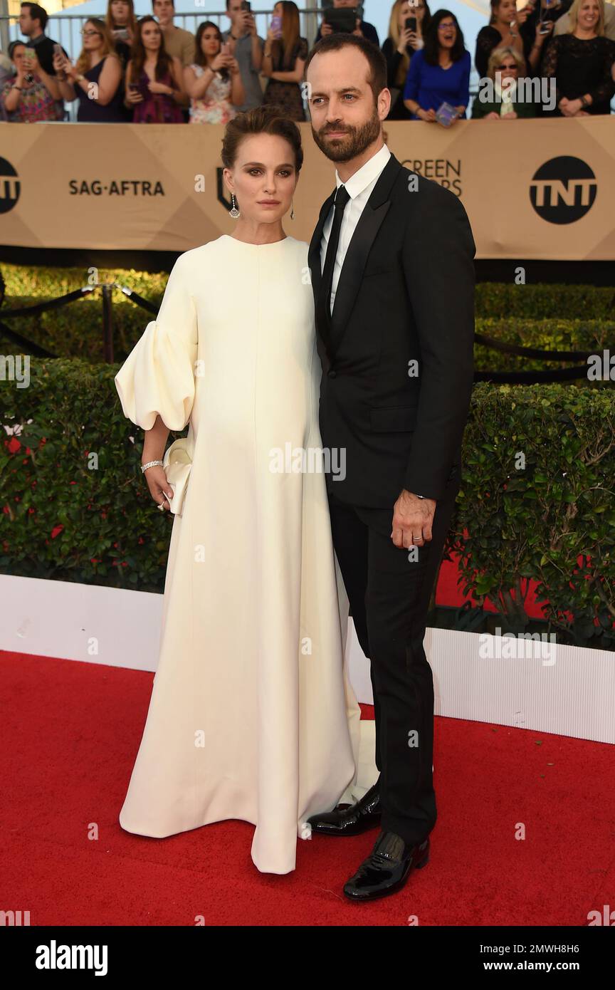 Natalie Portman, left, and Benjamin Millepied arrive at the 23rd annual ...