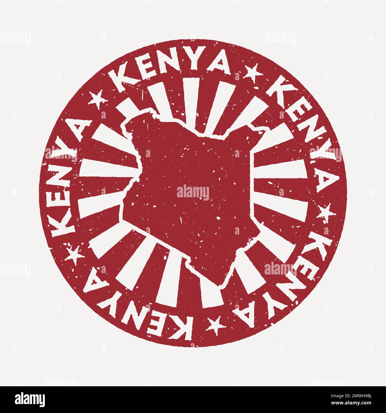 Kenya stamp. Travel red rubber stamp with the map of the country ...