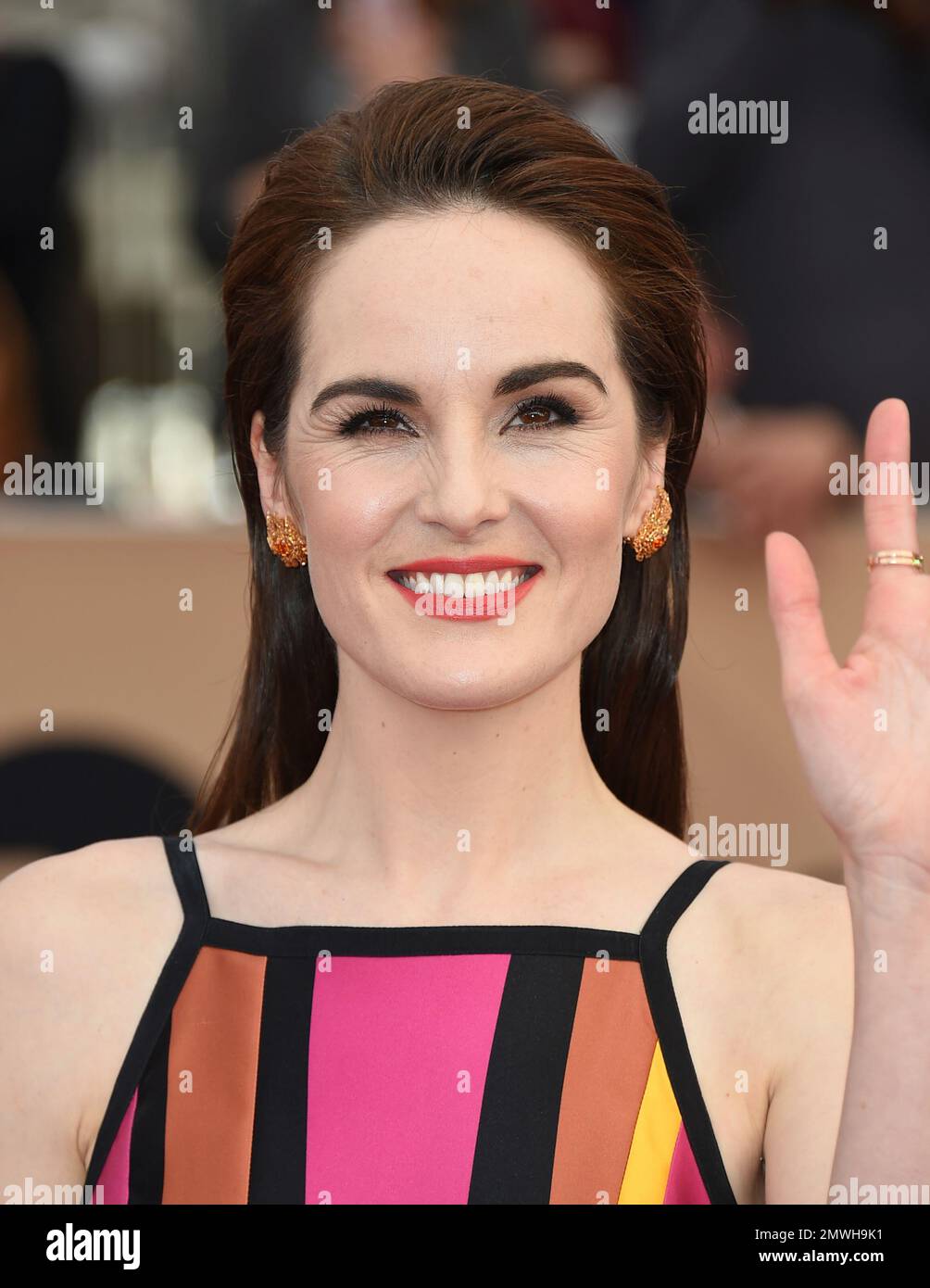 Michelle Dockery arrives at the 23rd annual Screen Actors Guild Awards ...