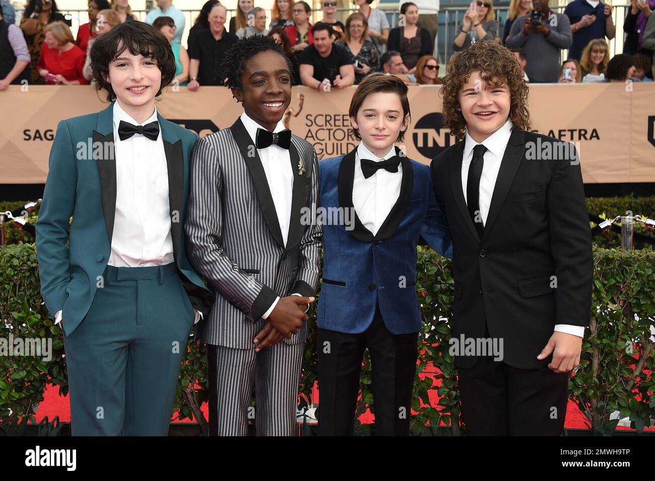 Finn Wolfhard, from left, Caleb McLaughlin, Noah Schnapp, and Gaten Matarazzo arrive at the 23rd ...