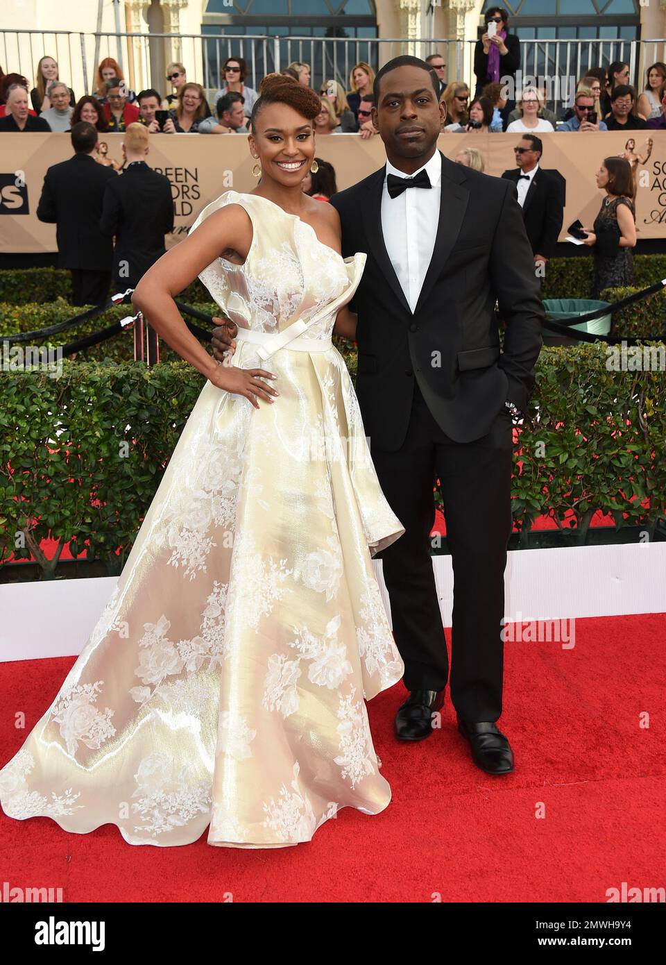 Ryan Michelle Bathe, left, and Sterling K. Brown arrive at the 23rd ...