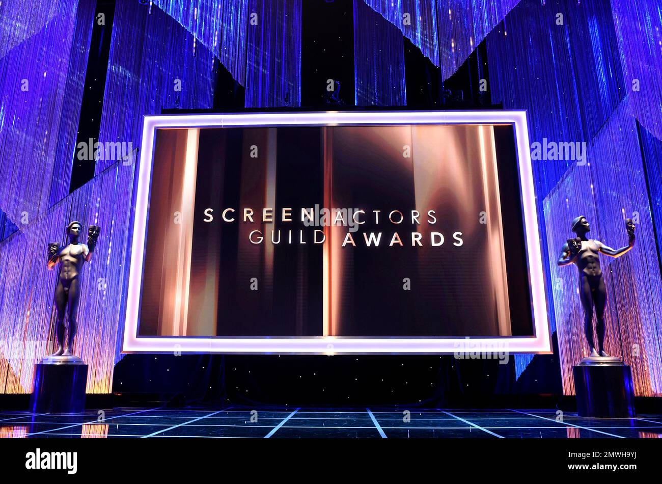 The view of the stage before the start of the 23rd annual Screen Actors ...